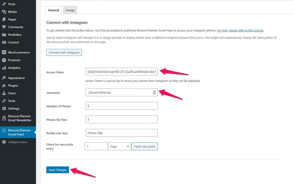 How to authenticate your Instagram account to display your Instagram Posts?