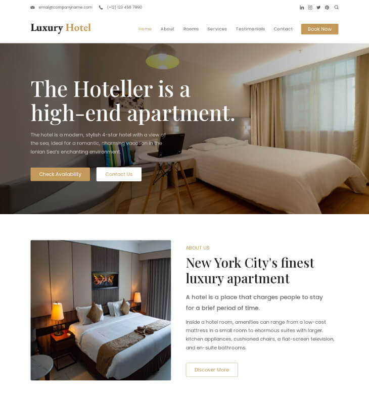 20 Best Free Hotel WordPress Themes of 2025