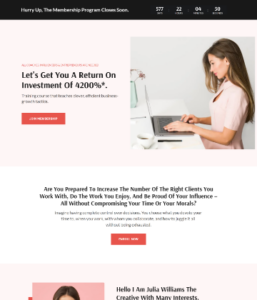 Membership Landing Page Elementor Template Kit - Blossom Themes