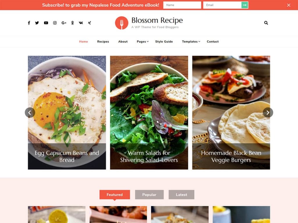 WordPress Themes for Recipe and Food Blogs of 2025 - Blossom Themes