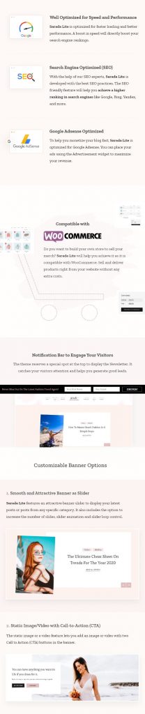 Sarada Lite - Free Fashion and Lifestyle WordPress Theme