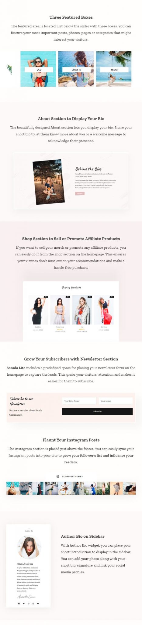 Sarada Lite - Free Fashion and Lifestyle WordPress Theme