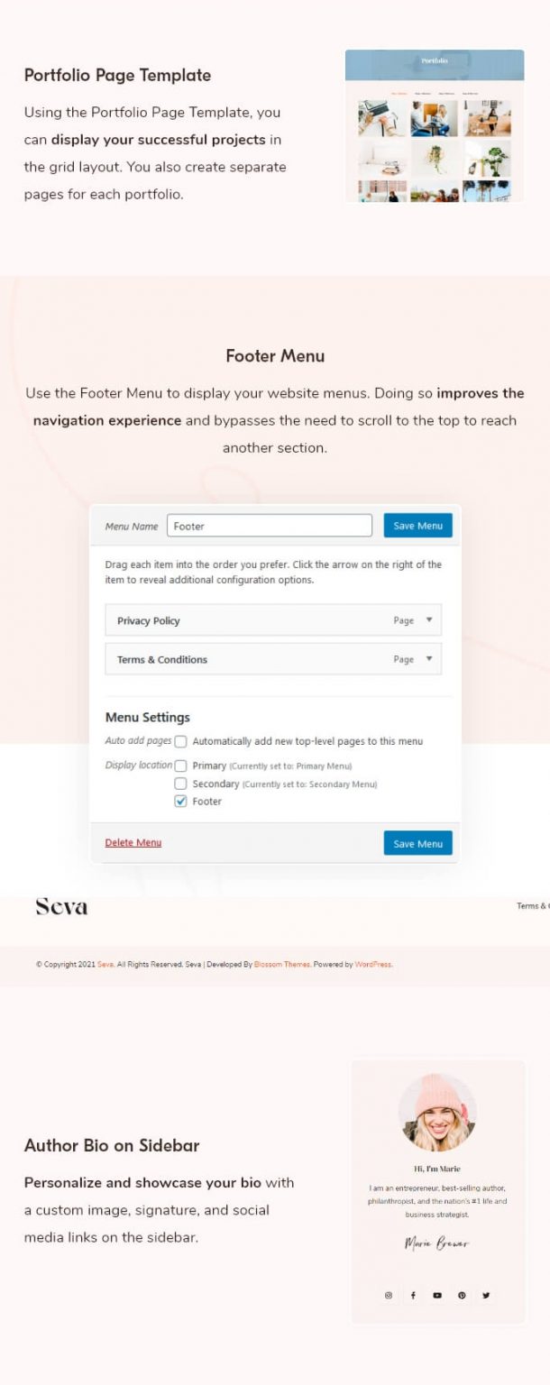 Seva Lite - Free WordPress Theme for Coaches, Entreprenuers and Business Owners