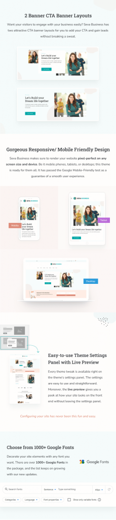 Seva Business - Free Business Coach WordPress Theme