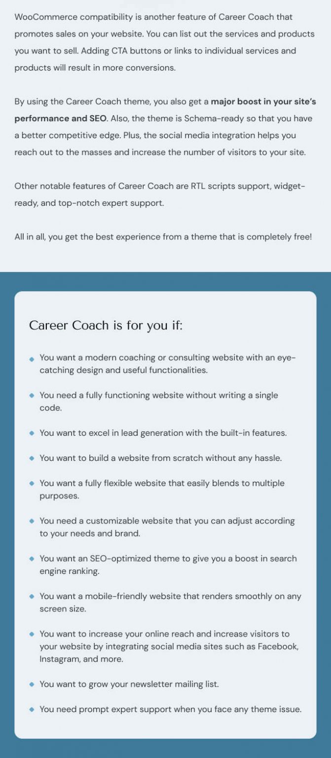 Career Coach - Free Coaching & Consulting WordPress Theme