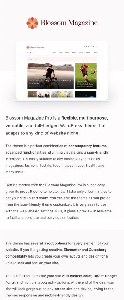 Blossom Magazine Pro - Premium Magazine WordPress Theme