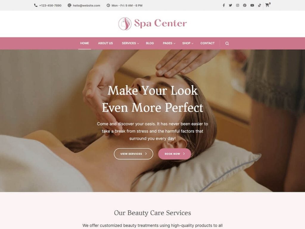Spa Wordpress Themes Free Premium Templates